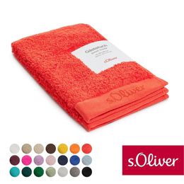 Gästehandtuch s.Oliver, B:30cm L:50cm, rot, Walkfrottier, Baumwolle, Handtücher, "s.Oliver, Premium Qualität, 600 gr/m², auch als Sets erhältlich",