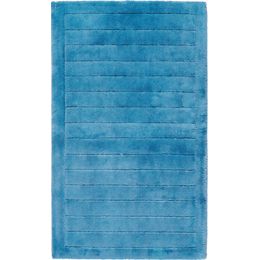 Badematte Egeria, H:10mm, blau, Baumwolle, Badematten, "Line"
