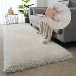 Hochflor-Läufer my home, B:80cm H:78mm L:250cm, beige, Kunstfaser, Teppiche, "Micro exclusiv Teppich, sehr hoher Flor, weich durch Mikrofaser",