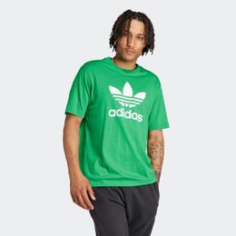 Herren T-Shirt "TREFOIL T-SHIRT", grün, Gr. S, adidas originals, Obermaterial: 100% Baumwolle, Shirts, Basic Shirt mit großem Trefoil Logoprint