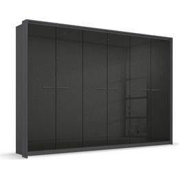 Dreht&uuml;renschrank Rauch, B:275cm H:212cm T:58cm, grau, Holzwerkstoff, Schr&auml;nke, "Kleiderschrank Schrank Garderobe W&auml;scheschrank Ankleide OTELI", inkl.
