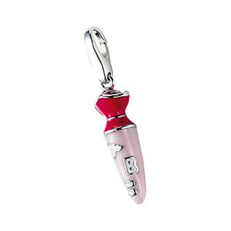 Damen Charm-Einhänger "Schultüte, Silber 925", rosa, Giorgio Martello MILANO, Silber 925 (Sterlingsilber), Charms