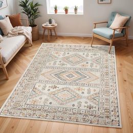 Teppich LIVABLISS, B:200cm H:13mm L:275cm, grau, Kunstfaser, Wohnzimmer, Teppiche, "JAIPUR", Skandinavischer Teppich, Kurzflor
