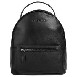 Bugatti Damen Cityrucksack "BELLA", schwarz, Leder, Rindsleder, Rucksäcke, echt Leder