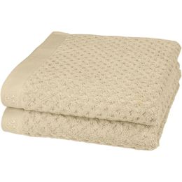 Handt&uuml;cher Ross, B:50cm L:100cm, beige, Frottier, Baumwolle, Badezimmer, Handt&uuml;cher, "Harmony", 100 % Baumwolle, Hoch Tief Struktur, viele Farben