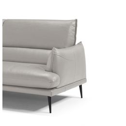 2,5-Sitzer Egoitaliano, B:210cm H:90cm T:95cm, grau, Leder, Sofas, "FUNNY, hochwertiges und aktuelles Design, bequeme R&uuml;ckenlehne", toller Sitzkomfort