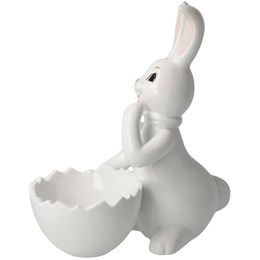 Goebel Osterhase "Figur Hase mit Schale Snow White - Cute Girl", B/H/T: 13,5cm x 16cm x 7cm, wei&szlig;, Dekofiguren, Osterfigur, Dekofigur, Ostern,