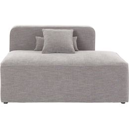Recamiere Home Affaire, B:140cm H:76,5cm T:93cm, grau, 100% Polyester, Sofas, "Sundstrup", Modulserie, individuelle Zusammenstellung