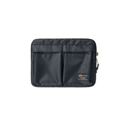 Kinder Tragetasche "Label Notebook Bag", Alpha Industries, Gr. M, schwarz, Obermaterial: 100% Nylon, Lining/Füllung: 100% Polyester, Taschen
