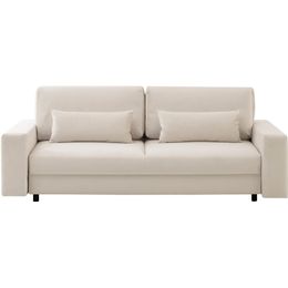 Schlafsofa, B:250cm H:90cm T:108cm, beige, LeGer Home by Lena Gercke, Jugendzimmer, Sofas, "Imoga, Polster mit Schlaffunktion, 3-Sitzer Sofa, Couch