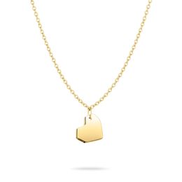 Damen Kette mit Anhänger "Schmuck Edelstahl Urban Heart Herz", Edelstahl, L: 45 B: 1mm, gold, Liebeskind Berlin, Edelstahl, B:1mm, Halsketten