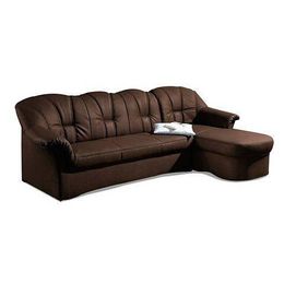 Ecksofa DOMO collection, B:235cm H:84cm T:140cm, braun, Kunstleder SOFTLUX;Luxus-Microfaser (100% Polyester);Struktur ( 90% Polyester, 10%