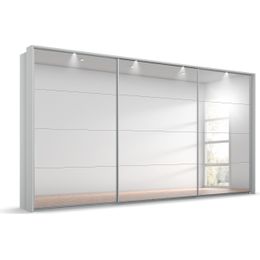 Schwebet&uuml;renschrank Rauch, B:368cm H:214cm T:68cm, grau, Holzwerkstoff, Schr&auml;nke, "Kleiderschrank Schrank Garderobe OTELI inkl. 3 Innenschubladen",