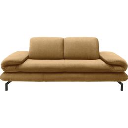 2-Sitzer, B:224cm H:83cm T:98cm, braun, LOOKS by Wolfgang Joop, 100% Polyester, Sofas, "LOOKS by Wolfgang Joop 2-Sitzer-Sofa >>LOOKS XIII<<",