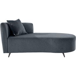Recamiere Home Affaire, B:182cm H:82cm T:90cm, blau, 95% Polyester, 5% Polyacryl, Sofas, "Hulby", wahlweise mit und ohne Hocker und Armlehne links