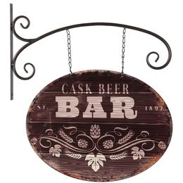 Metallbild AMBIENTE HAUS, B:48cm H:54cm T:10cm, bunt, Blech, Bilder, "Pub Schild 48cm"