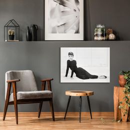 Acrylglasbild queence, B:90cm H:60cm T:0,4cm, grau, Acrylglas, Bilder, "Audrey", Fine Art-Print in Galeriequalität