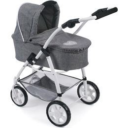 Bayer Chic 2000 CHIC2000 Kinder Kombi-Puppenwagen "Emotion All In 3in1, Jeans Grey", grau, Kunststoff, Metall, Stoff, B:67cm H:77cm T:67cm, Puppenwagen, inkl.