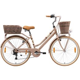Bikestar Cityrad, 41cm, 26 Zoll (66,04cm), braun, Fahrräder, für Damen, Kettenschaltung