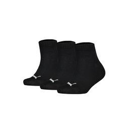 Puma M&auml;dchen Sneakersocken "Socken Plain Quarter 3P 3er Pack", Gr. 27, schwarz, Obermaterial: 71% Baumwolle CO. 14% Polyamid PA. 13% Polyester PES.