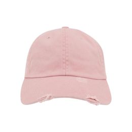 Flexfit Damen Flex Cap "Flexfit Unisex Low Profile Destroyed Cap"pink, unifarben, 100% Baumwolle, Caps