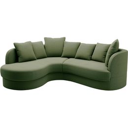 Sit & More Ecksofa SIT & MORE, B:245cm H:76cm T:227cm, gr&uuml;n, 95% Polyester, 5% Polyamid, Wohnzimmer, Sofas, "Samba L-Form", moderne organische Form, inkl. 7
