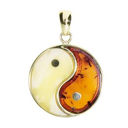 OSTSEE-SCHMUCK Damen Kettenanh&auml;nger "OSTSEE-SCHMUCK Anh&auml;nger Yin & Yang Anh&auml;nger Yin & Yang", 34x23mm, Gelbgold 333, 4,3 g, gelb, Gelbgold 333,