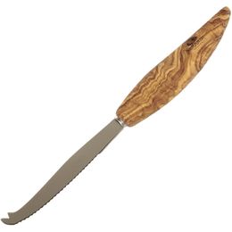 K&auml;semesser, beige, BERARD FRANCE 1892, Kochmesser, Unikat, gezackte Klinge