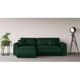 Ecksofa Home Affaire, B:235cm H:80cm T:138cm, grün, 100% Polyester, Wohnzimmer, Sofas, "VasbySuyal", L-Form