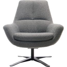 Drehsessel BETYPE, B:81cm H:92cm T:83cm, grau, 95% Polyester, 5% Polyacryl, Wohnzimmer, Sessel, "Be Organic Standard Back, Loungesessel", in