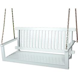 H&auml;ngebank Garden Pleasure, B:130cm H:56cm T:63cm, wei&szlig;, FSC-zertifiziertes Massivholz, Outdoor, Sitzb&auml;nke, "AUGUSTA"