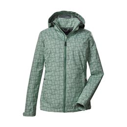 Killtec Damen Softshelljacke "KOS 90 WMN SFTSHLL JCKT", gr&uuml;n, Gr. 44, Oberstoff: Oberseite: 100% Polyester (recycelt), R&uuml;ckseite: 100% Polyester