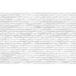 Komar Fototapete "Vlies - Brick Wall - Größe 368 x 248 cm", B/L: 3,68mm x 2,48mm, Rollen:, schwarz, Tapeten, Wohnzimmer, Schlafzimmer