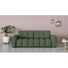 3-Sitzer OTTO HOME, B:244cm H:91cm T:117cm, grün, 100% Polyester, Sofas, "Manilla, wahlweise mit Bettfunktion, B/T/H 265/117/91 cm", mit