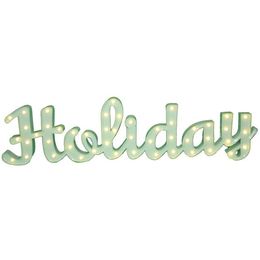MARQUEE LIGHTS LED Dekolicht "Holiday", 48, H: 38cm, 1 Stk., grün, Leuchten, Wandlampe, Tischlampe Schriftzug Holiday 48 Leuchtmittel - 149x38 cm