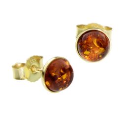 OSTSEE-SCHMUCK Damen Paar Ohrstecker "- Classic 6 mm - Gold 333/000 - Bernstein", Gelbgold 333, gold, Gelbgold 333, Ohrringe