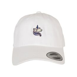 MisterTee Damen Flex Cap "MisterTee Damen Ladies Unicorn Dad Cap"wei&szlig;, unifarben, 100% Baumwolle, Caps