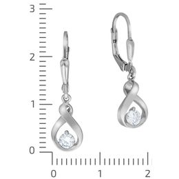 Firetti Damen Paar Ohrh&auml;nger "Schmuck Geschenk Silber 925 Ohrschmuck Patentbrisur Tropfen Glitzer", Silber 925 (Sterlingsilber), silber, Silber 925