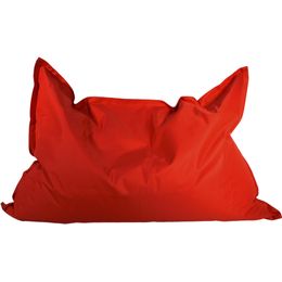 Sitzsack Kinzler, B:100cm H:10cm, rot, Polyester, Kinderzimmer, Sitzsäcke, "Meso", Uni Farben, Outdoor geeignet, ideal im Wohnzimmer & Kinderzimmer