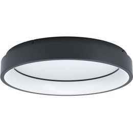 Eglo Deckenleuchte "MARGHERA-Z Deckenlampe schwarz, ZigBee 3.0, Disco-Modus, Lampe", Ø 60cm H: 11cm, 1 Stk., schwarz, Wohnzimmer, Leuchten, Timer,