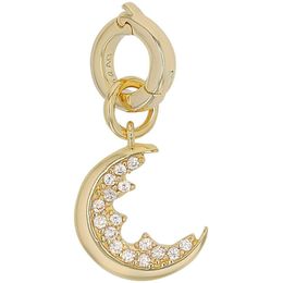 Amor Damen Charm-Einhänger "Mond", gold, Silber 925 (Sterlingsilber), Charms, mit Zirkonia (synth.)