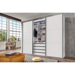 Schwebet&uuml;renschrank wimex, B:300cm H:236cm T:65cm, wei&szlig;, Schr&auml;nke, "Magic by fresh to go", tolles EXTRA: mit drehbarem TV-Element, mittig mit