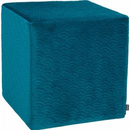 Sitzwürfel H.O.C.K., B:45cm H:45cm, blau, Bezug: 100% Polyester, HOCKer, "Soft Nobile", 45/45/45 cm, H.O.C.K.