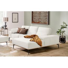 Ecksofa W.Schillig, B:279cm H:88cm T:178cm, wei&szlig;, Longlife Xtra-Leder Z73: Naturwalkleder der Luxusklasse aus den erlesensten Rohh&auml;uten. Hautst&auml;rke
