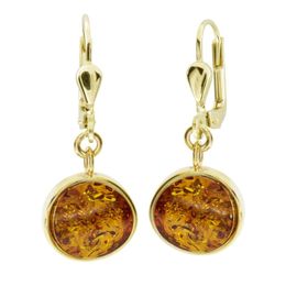 OSTSEE-SCHMUCK Damen Paar Ohrh&auml;nger "- Classic 10 mm - Gold 333/000 - Bernstein", Gelbgold 333, gold, Gelbgold 333, Ohrringe