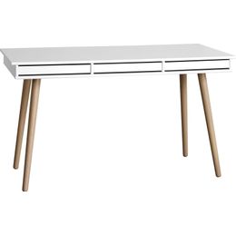 Schreibtisch, B:137,4cm H:75cm T:60cm, wei&szlig;, HAMMEL FURNITURE, B&uuml;ro, Tische, "Mistral B&uuml;rotisch, Arbeitstisch, Tisch, Computertisch", Holzbeinen, B: