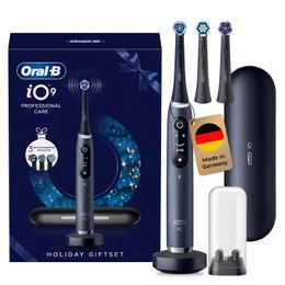 Oral-B Elektrische Zahnbürste "iO Series 9"schwarz onyx, Elektrozahnbürsten, Geschenkedition, 7 Putzmodi, Lade-Reise-Etui