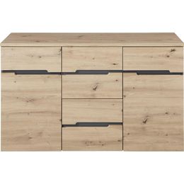 Kommode Innostyle, B:135cm H:82cm T:38cm, braun, FSC-zertifizierter Holzwerkstoff, MDF, Schlafzimmer, Sideboards, "Memphis", Breite 135 cm