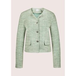 Madeleine Mode MADELEINE Damen Sweatblazer "Blazer Kurzblazer mit Glanz-Effekten", grün, Gr. 42, Obermaterial: 77% Polyester PES. 10% metallisierte Fasern MTF. 6%
