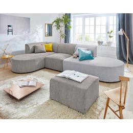 Sofa-Eckelement OTTO HOME, B:99cm H:84cm T:183cm, grau, Cord (100% Polyester);Filzoptik (100% Polyester), Polsterelemente, "Alesund", als